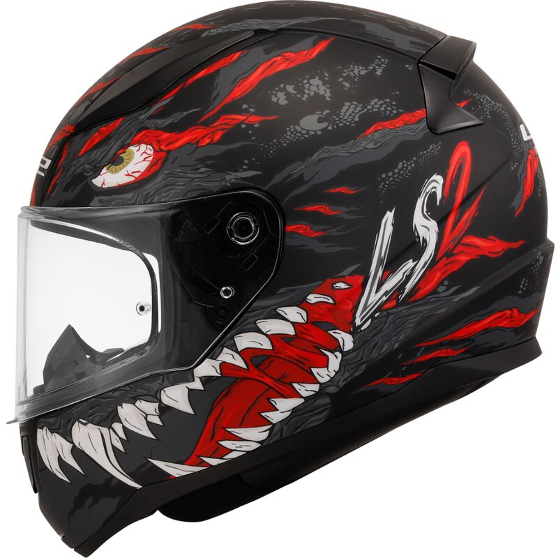 LS2 FF353 RAPID II 2 KAIJU MATTE BLACK RED WHITE – Spoiler Center