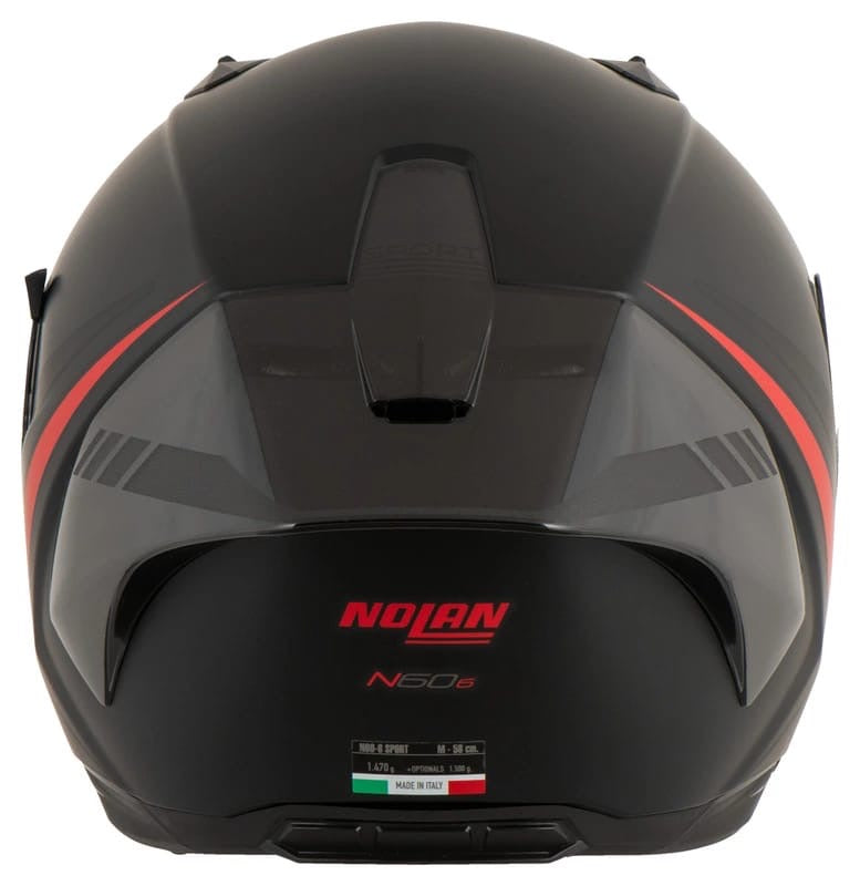 NOLAN N60-6 SPORT OUTSET FLAT BLACK RED – Spoiler Center
