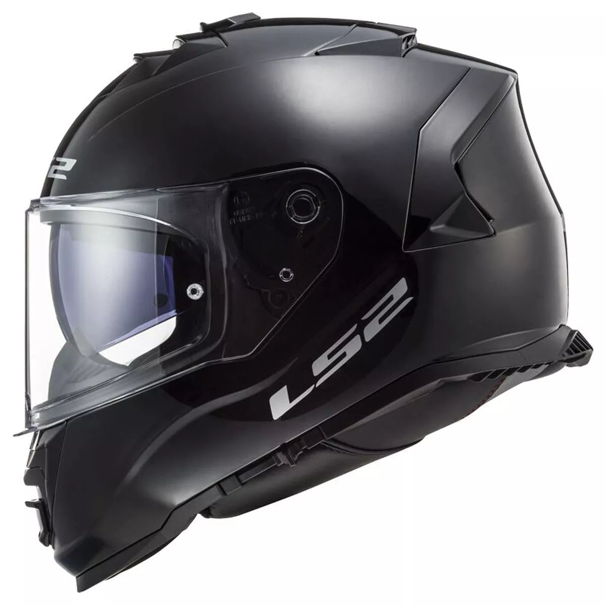 LS2 FF800 STORM II 2 SOLID GLOSSY BLACK – Spoiler Center